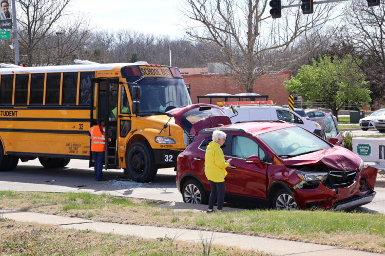 Lawrence school bus involved in crash en route to pick up students ...
